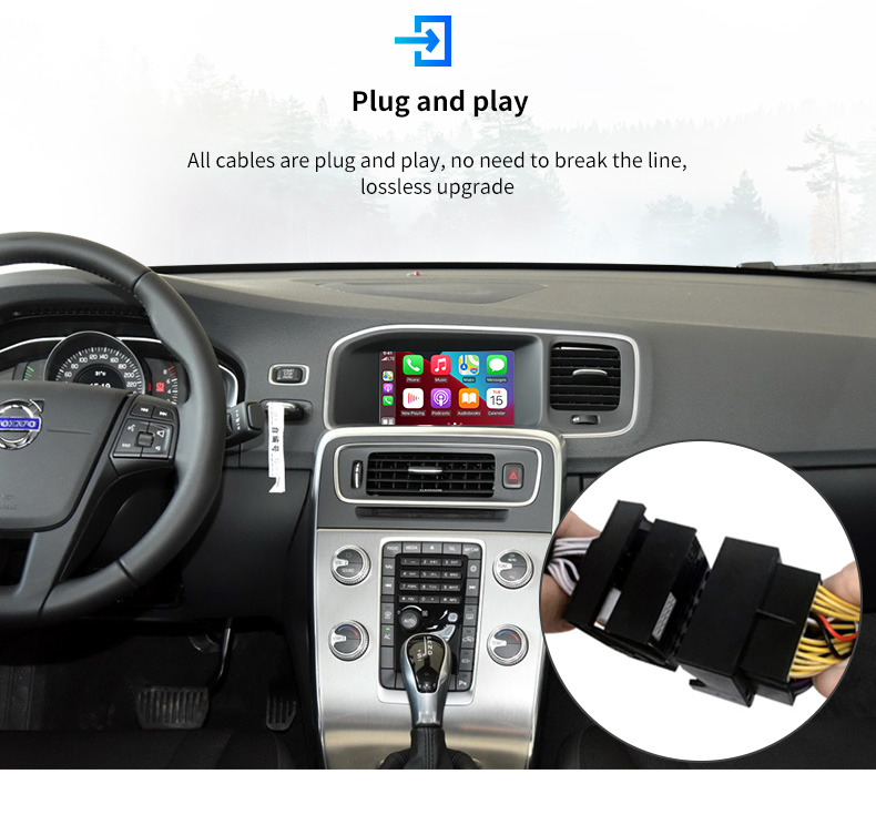 Wireless Carplay/Android Auto Interface Box For Volvo V40/V60/S60/XC60 ...